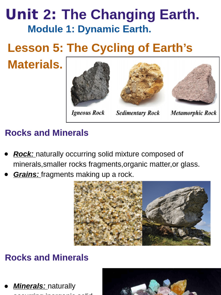 Unit 2_ Module 1_ Lesson 5 | PDF | Rock (Geology) | Igneous Rock