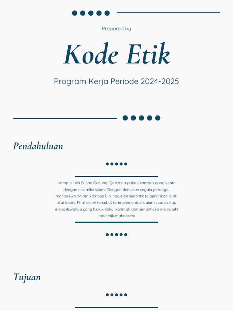 Kode Etik 2024-2025 | PDF