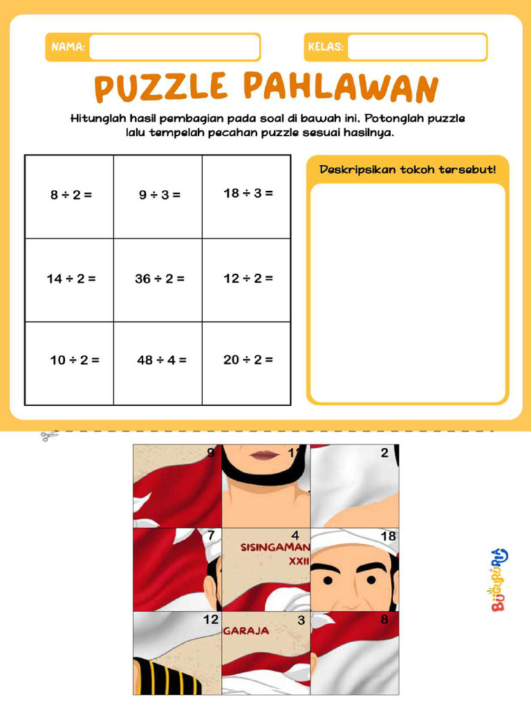 Puzzle Pahlawan Penjumlahan | PDF
