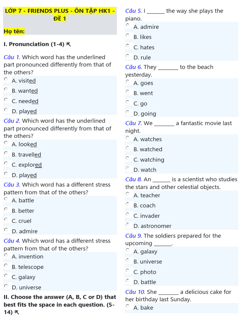 Homework and Vocabulary Practice | PDF | Telephone | Waste