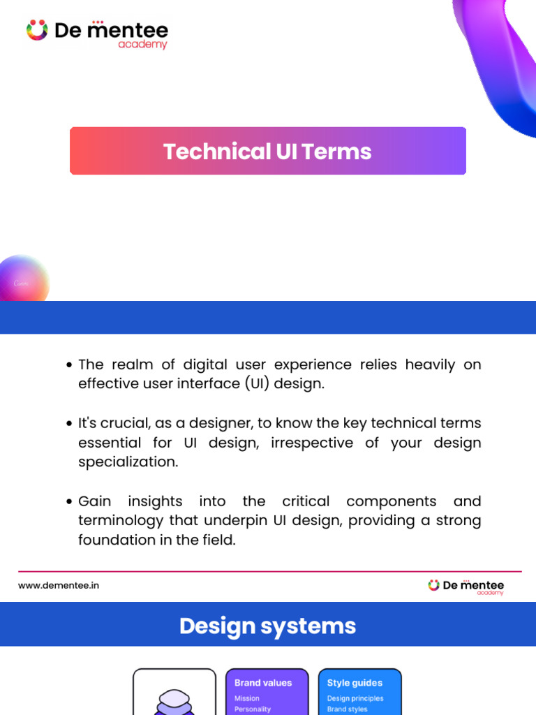 Technical UI Terms | PDF | World Wide Web | Internet & Web
