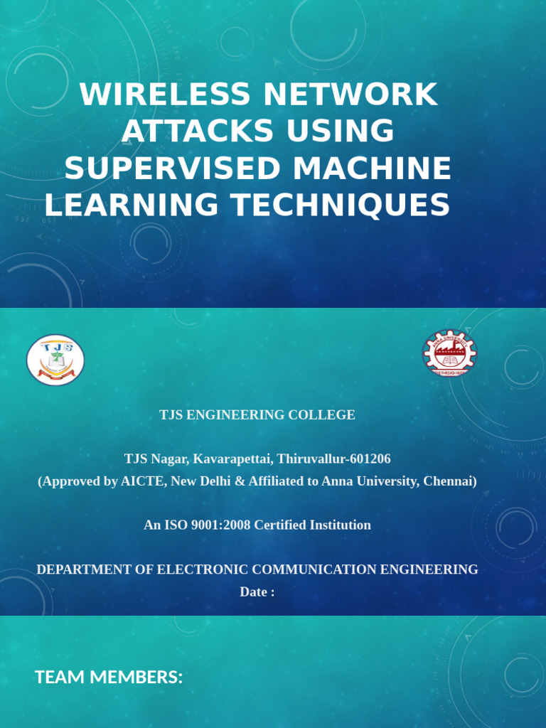 LSP Wireless Network Attacks Using Supervised Machine Learning Techniques | PDF | Machine ...