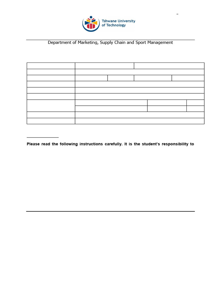 Test 2 Memo Guideline | PDF | Supply Chain | Logistics