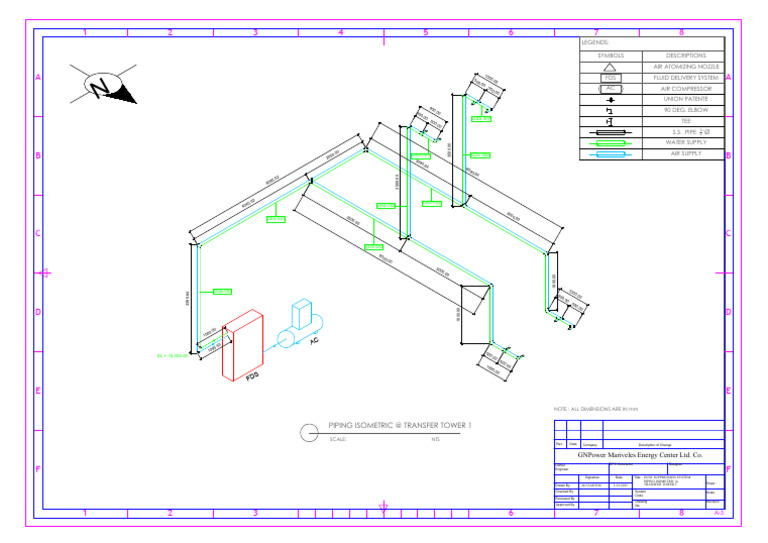 ISOMETRIC PIPE DRAWING-Layout1 | PDF | Gas Technologies | Mechanical Engineering