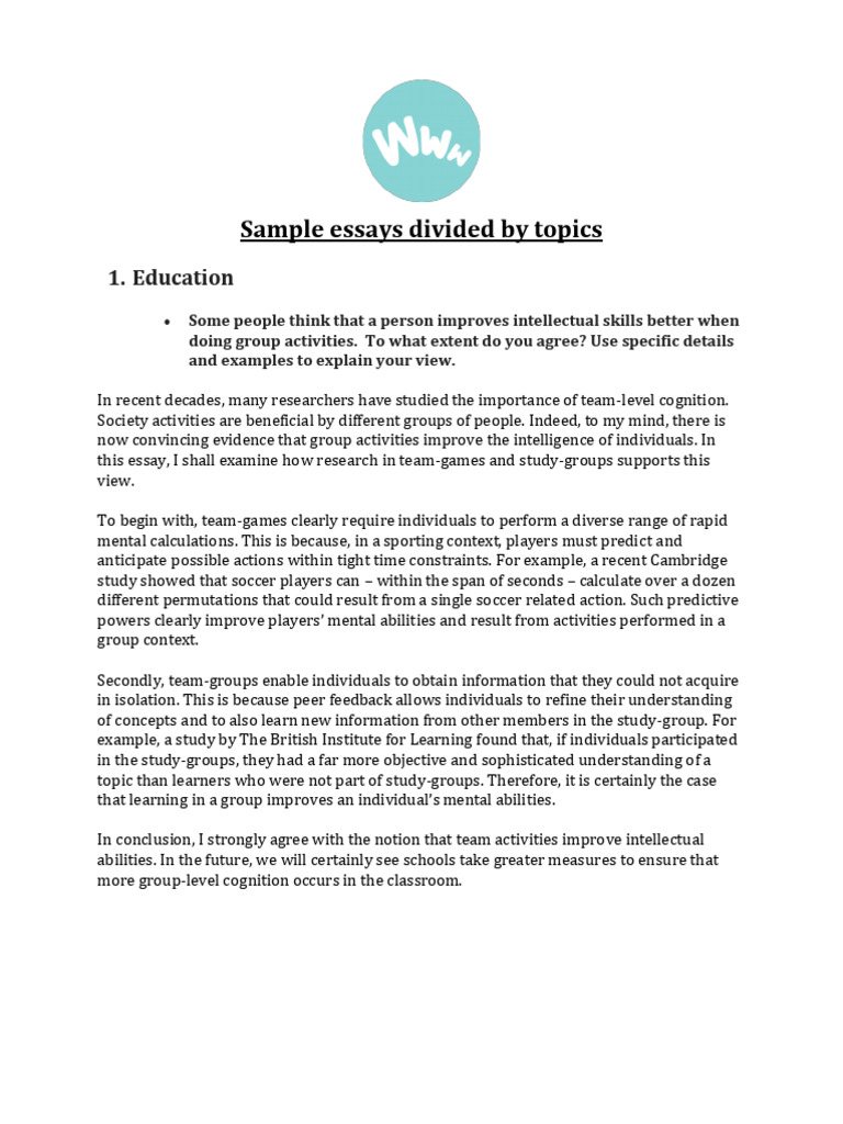 Sample essays divided by topics | PDF | Fossil Fuels | Transport