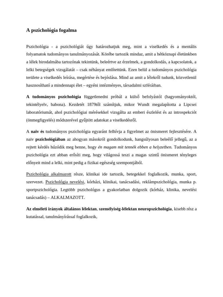 A Pszicho Rovid | PDF