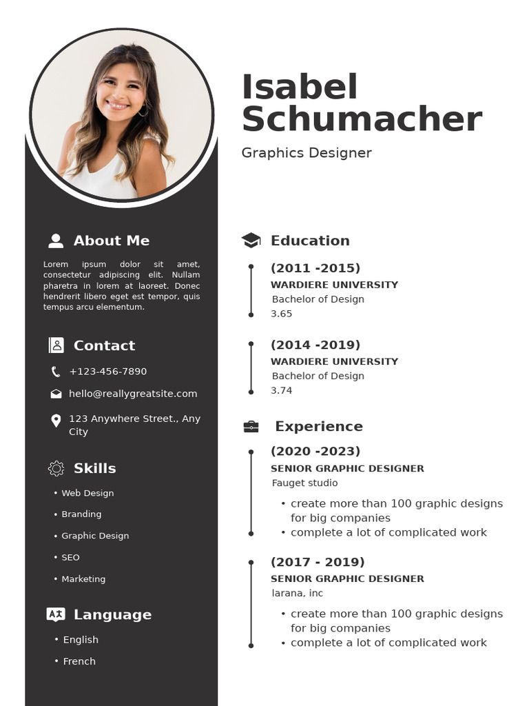 Modern Minimalist CV Resume | PDF