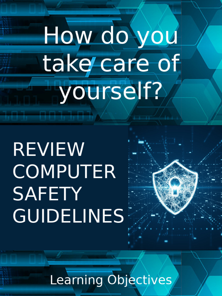 COMPUTER LESSON 1 - Review Computer Safety Guidelines | PDF ...