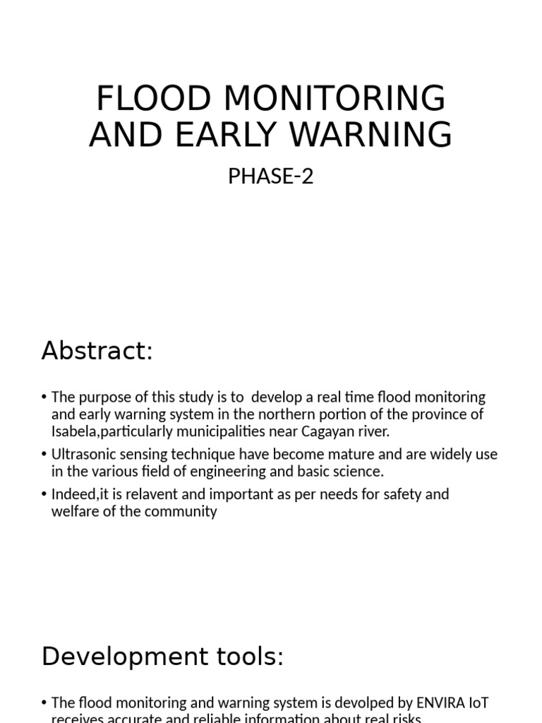 FLOOD MONITORING AND EARLY WARNING _ PHASE-2 (1) | PDF