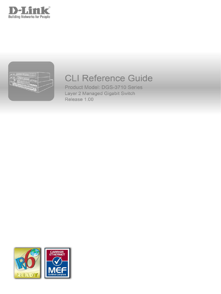 DGS-3710 Series - CLI Reference Guide - v1.00 | PDF | Command Line Interface | Ip Address