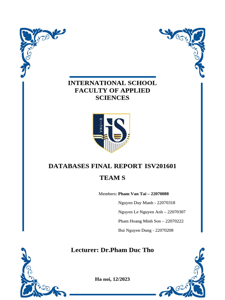 Pham Van Tai - 22070088 - Group S | PDF | Hanoi | Vietnam