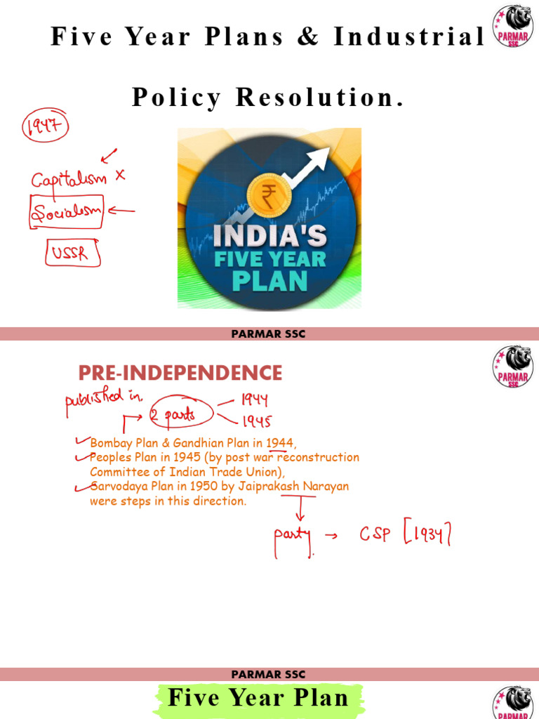 Overview of India's Five Year Plans | PDF | Economy Of India | Economies