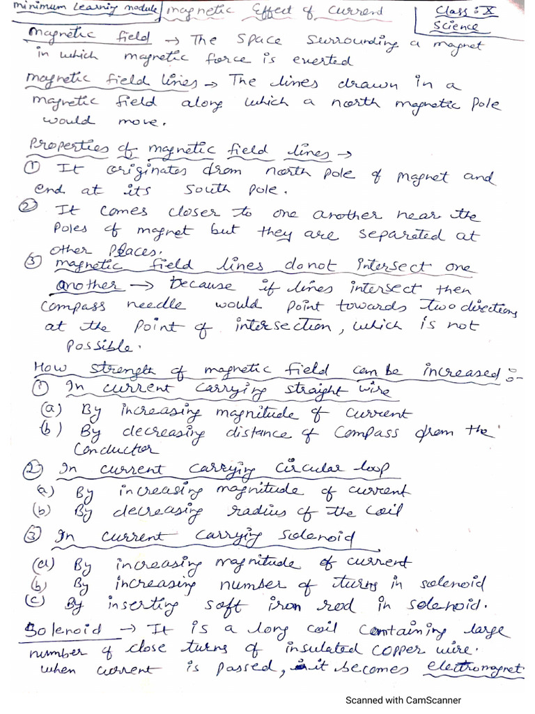 MLM, Magnetic Effect of Curent | PDF