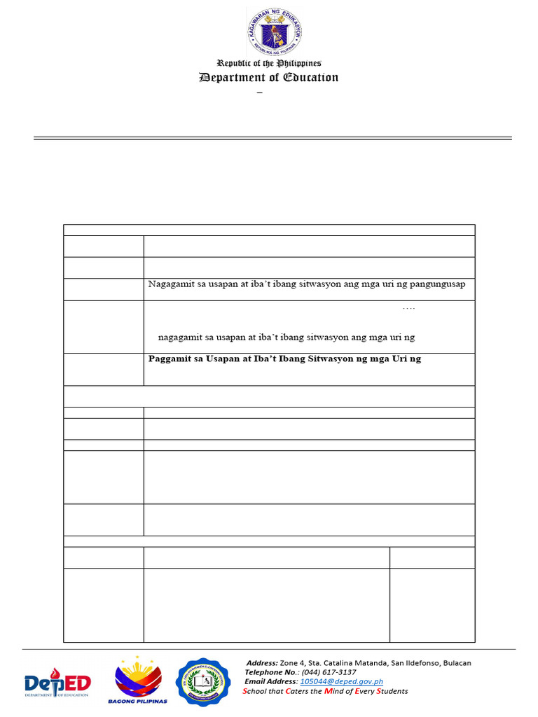 Dlp Filipino (Feb. 4) | PDF