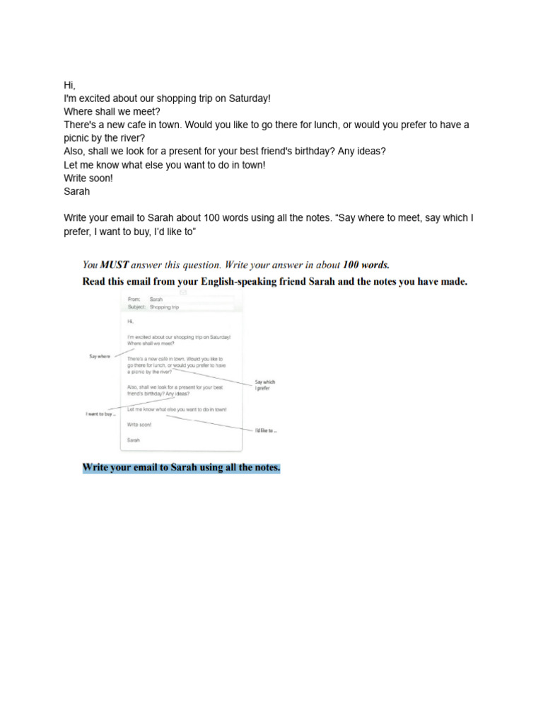 PET - Write An Email | PDF