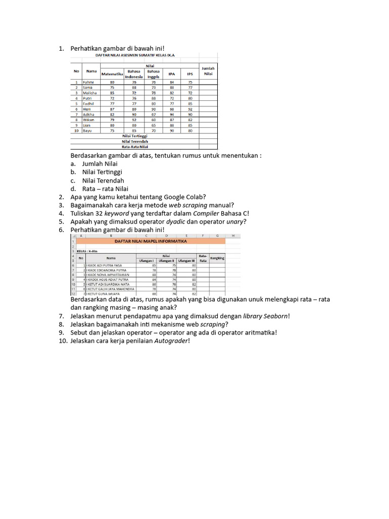 Soal dan Konsep Pemrograman | PDF