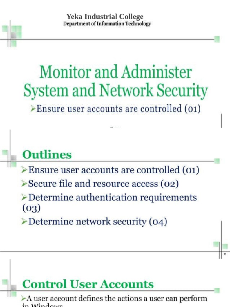 Monitor and Administer System and Network | PDF