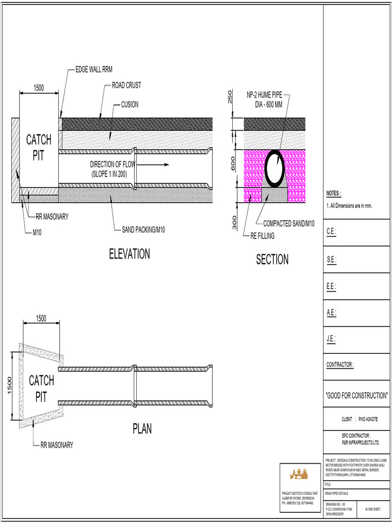 Hume Pipe Drawing | PDF