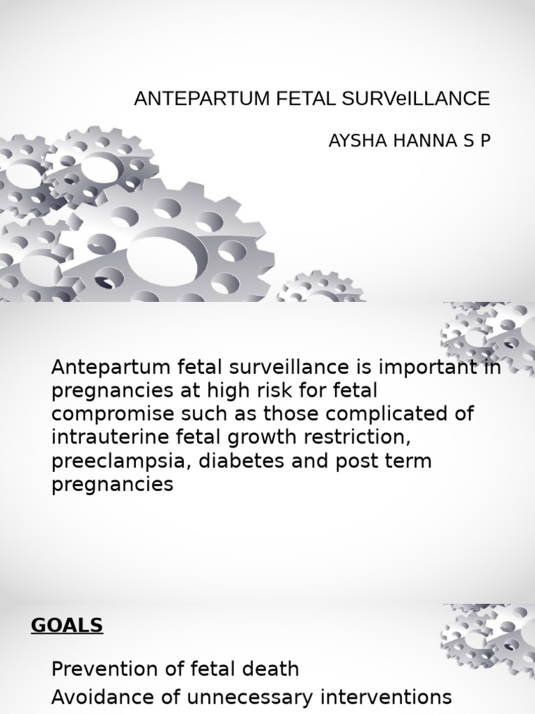 Antepartum Fetal Surveillance Techniques | PDF | Fetus | Blood Pressure