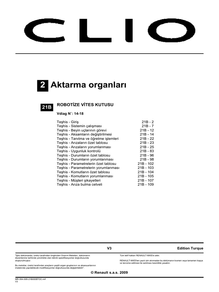 Clio Mekatronik Şanzıman | PDF