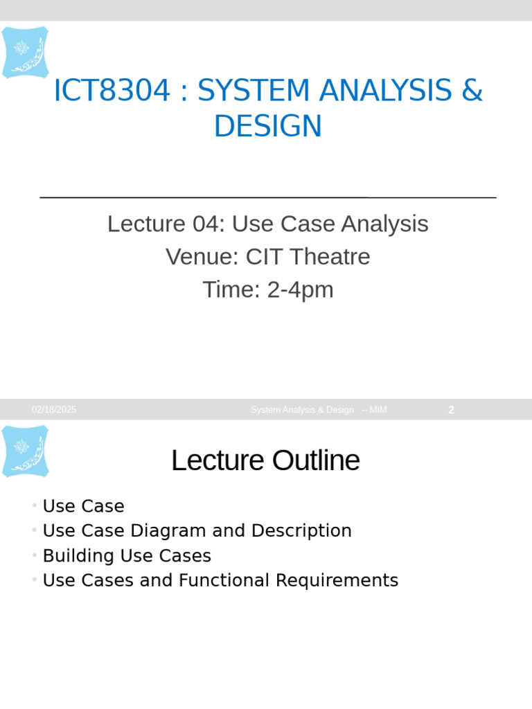Lect4 Use Case Analysis | PDF | Use Case | System
