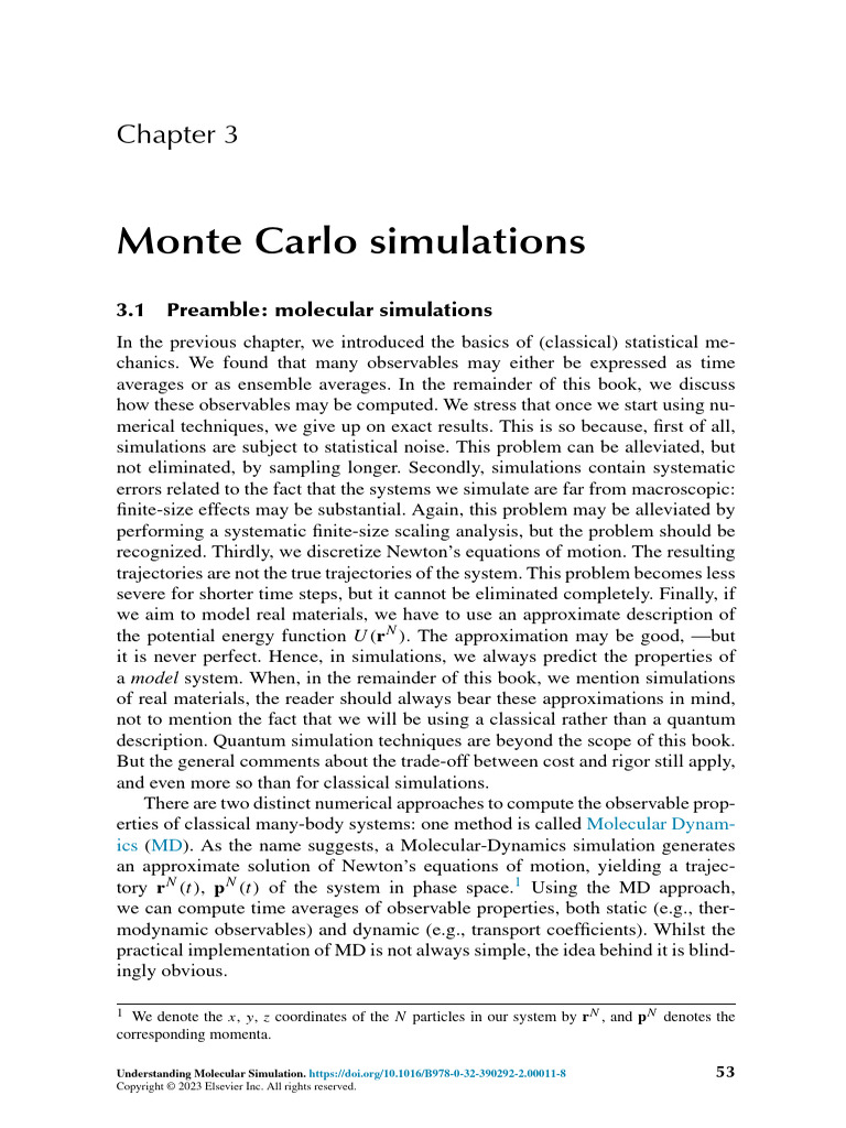 Chapter-3---Monte-Carlo-simulations_2023_Understanding-Molecular-Simulation | PDF | Monte Carlo ...