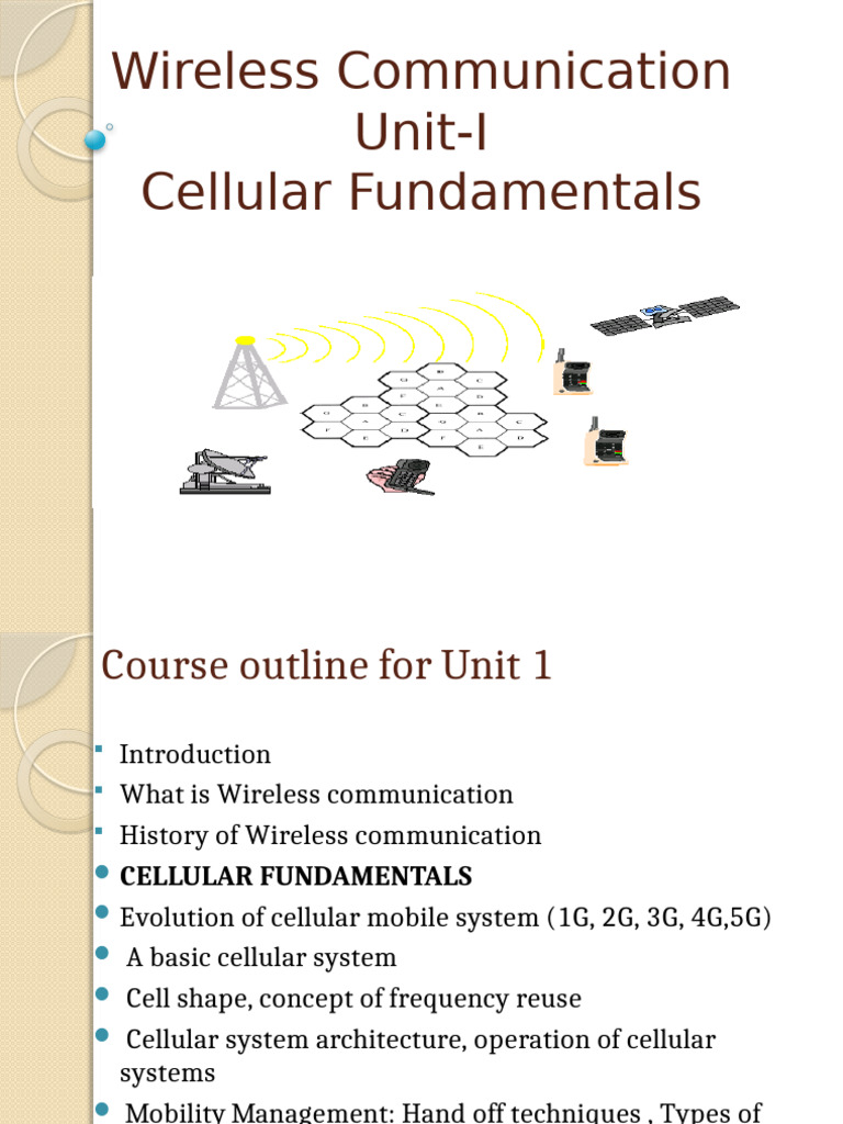 Wireless Communication Unit 1 and 2 | PDF | Cellular Network | General Packet Radio Service
