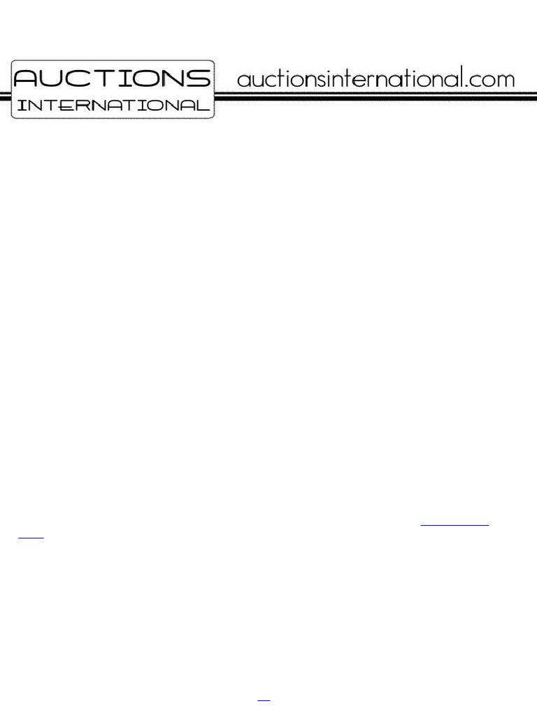 Auctions International-Catalog | PDF | Payments | Auction