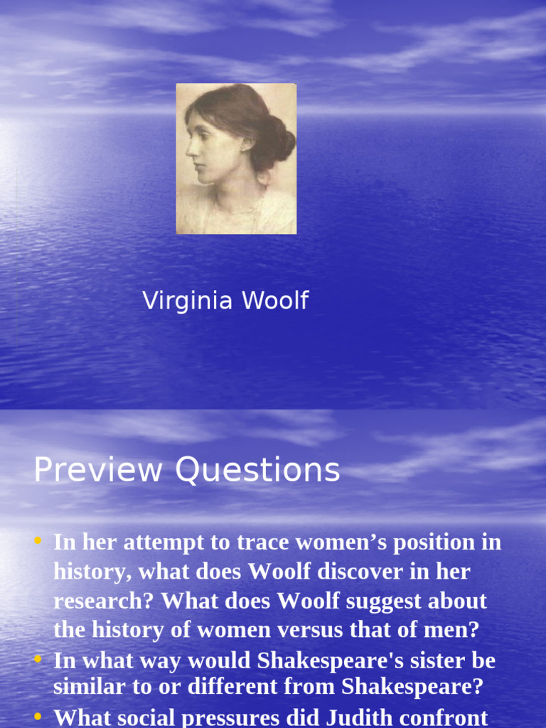 Woolf2024 2 | PDF | A Room Of One's Own | Virginia Woolf
