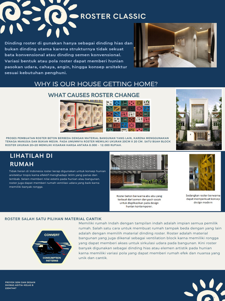 Ang Lain Adalah Dengan Memilih Material Dinding Roster. Roster Adalah Material Bangunan Yang ...