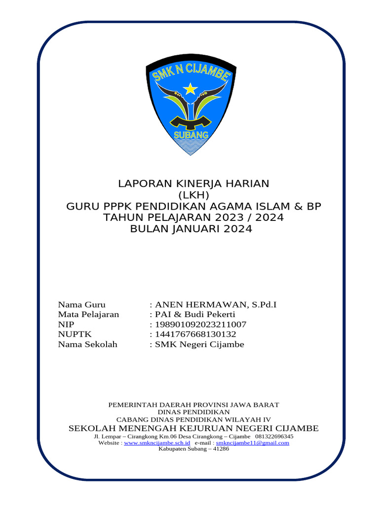 LKH Bulan Januari 2024 | PDF