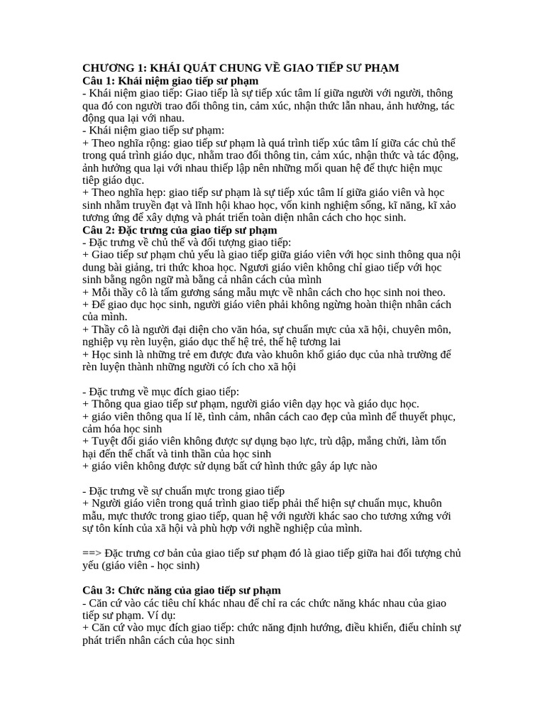 ÔN TẬP GTSP Cô Tú | PDF