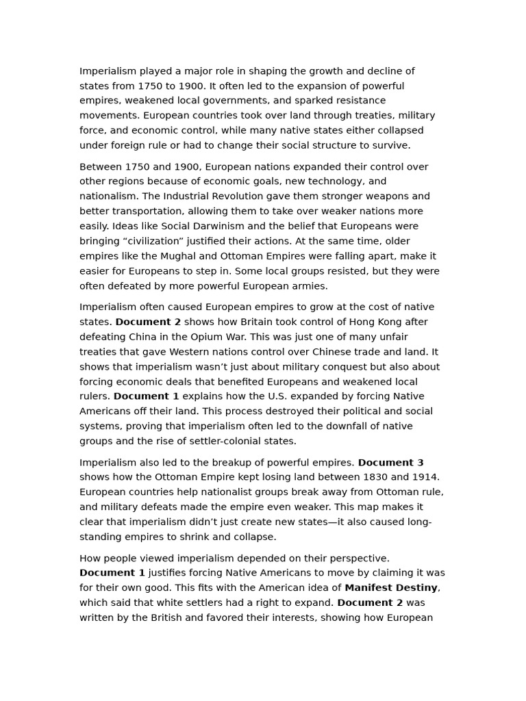 DBQ Grace | PDF | Imperialism | Empire