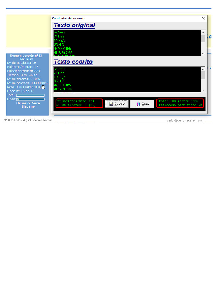 Examen leccion 13 (numerica) sara | PDF