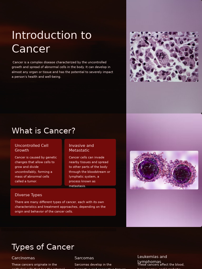 Introduction to Cancer Overview | PDF | Cancer | Metastasis