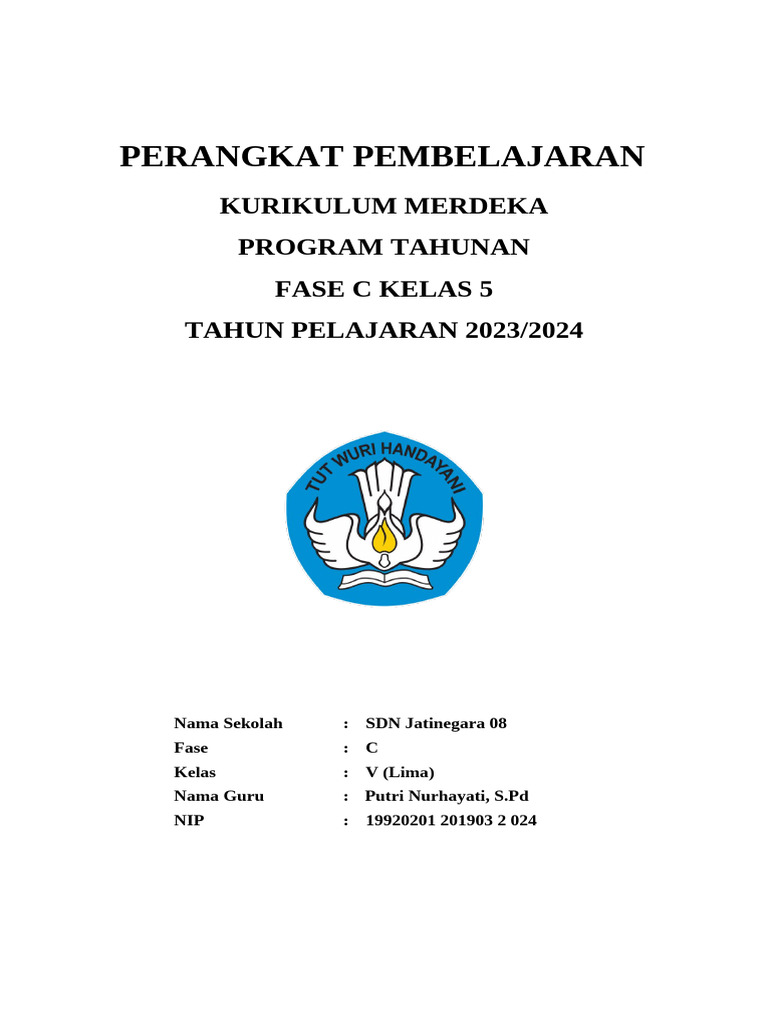 01. Program Tahunan Kelas 5 KM | PDF