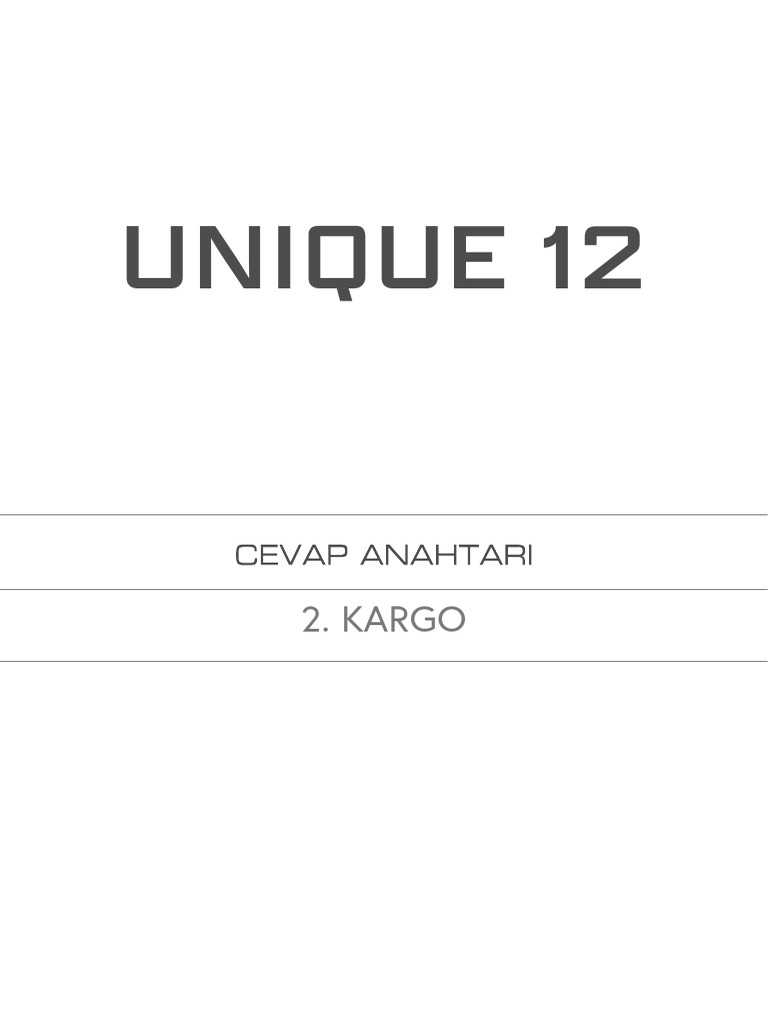 UNIQUE-12-ANSWER-KEY-2 | PDF