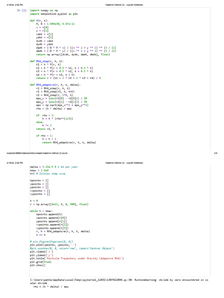 Adaptive Method (2) - Jupyter Notebook | PDF