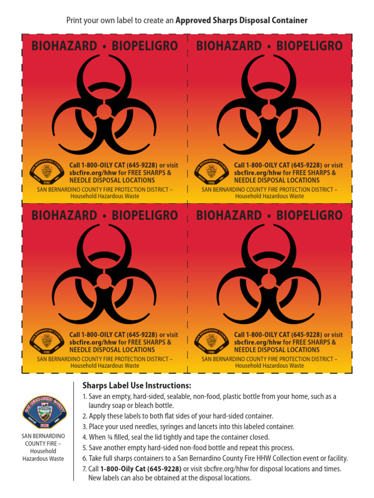 Sharps Container and Print FREE LABELS - 202107261746243547 | PDF ...