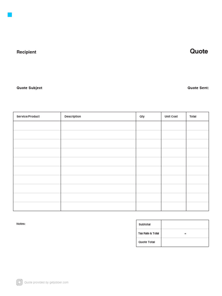 Quote Template | PDF