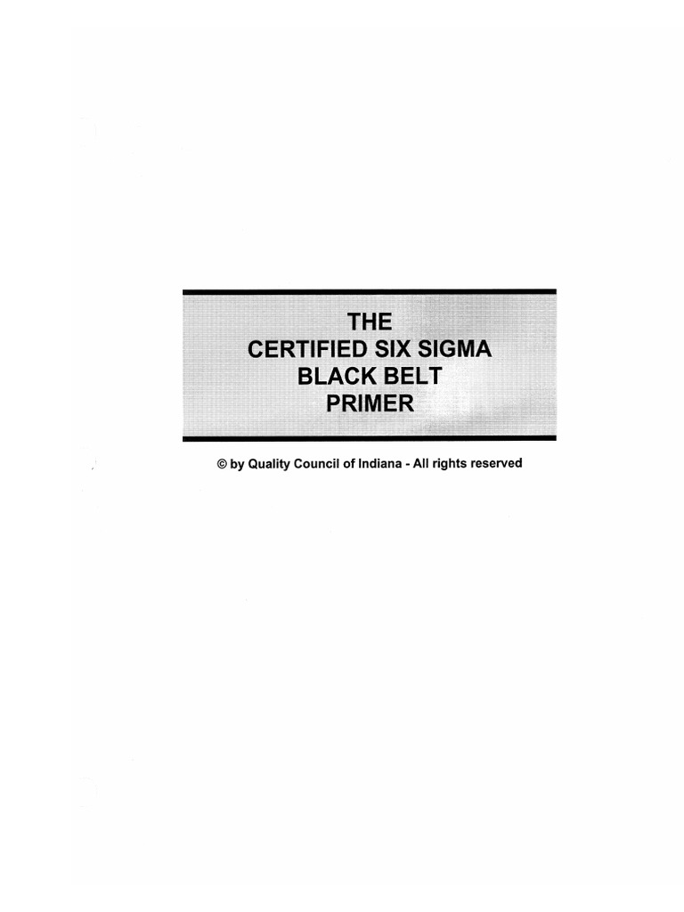 CSSBB Primer 2016 4th Edition | PDF