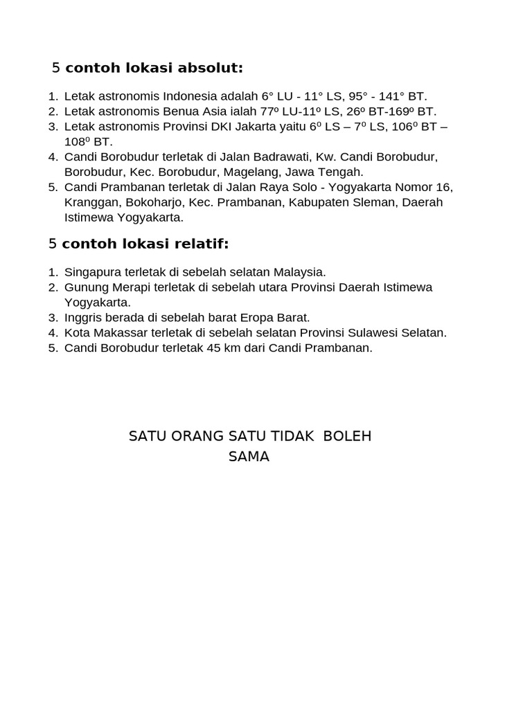 CONTOH LOKASI | PDF