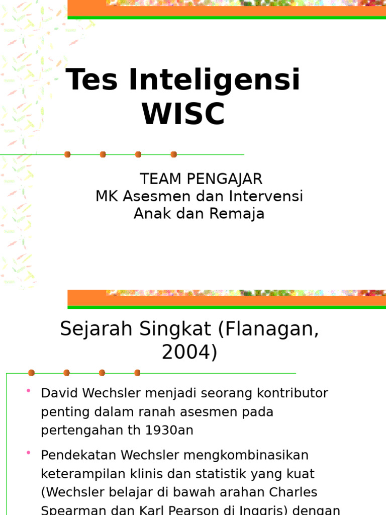 Panduan Tes WISC untuk Anak | PDF