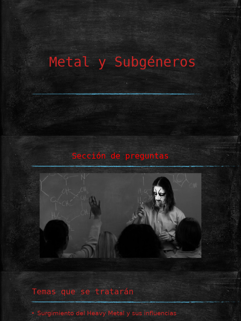 Metal y Subgéneros | PDF | Música heavy metal | Subgéneros musicales