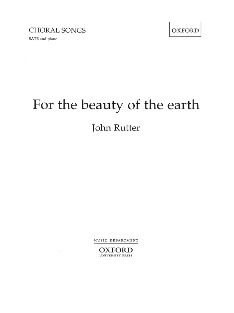 For The Beauty of The Earth JOHN RUTTER 7 | PDF