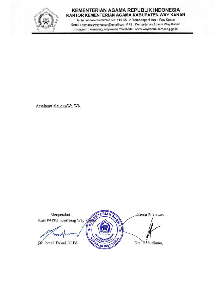 Surat Ke SMK 38 Jakarta | PDF