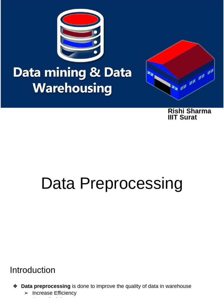 DMDW_ Preprocessing L-6,7 | PDF | Data Warehouse | Databases