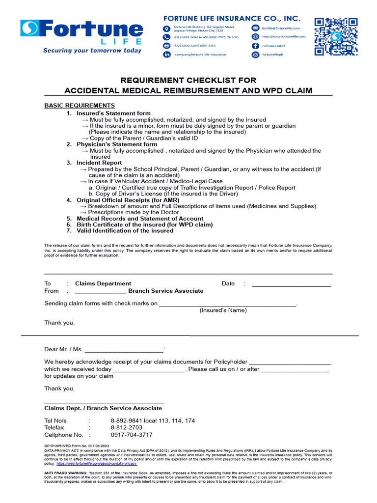 Checklist 1-1 | PDF | Insurance
