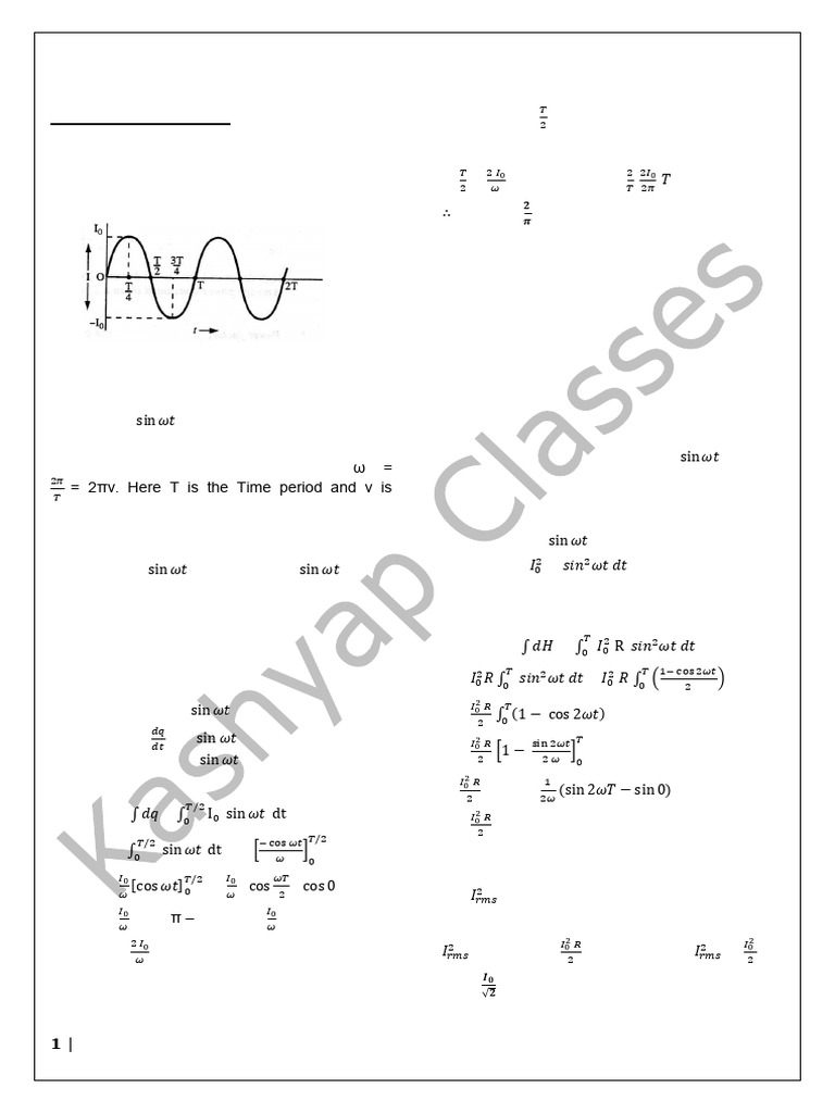 Alternating Current Final | PDF | Electrical Impedance | Capacitor