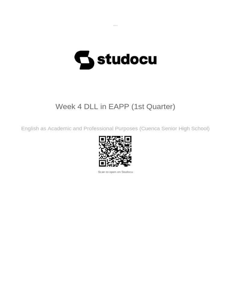 EAPP 11 Q1 W4 | PDF | Learning | Teachers